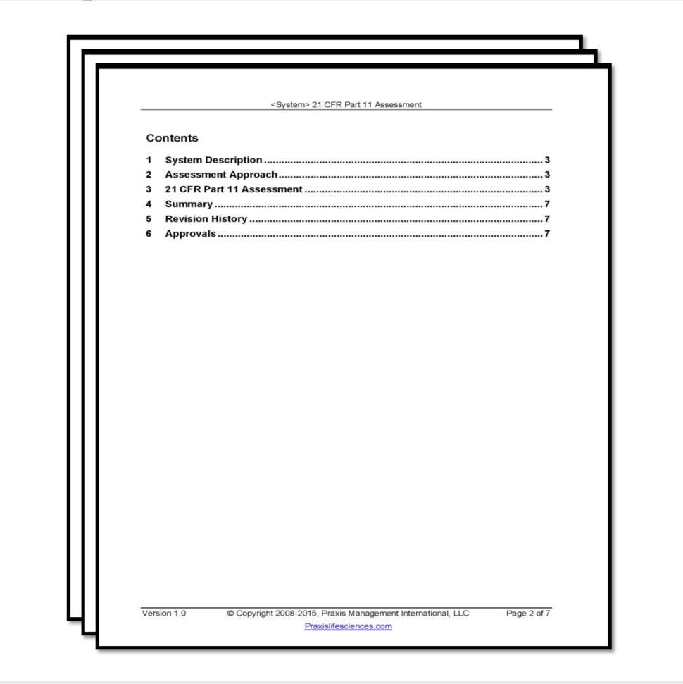 21 CFR Part 11 Assessment Template - Validation Center